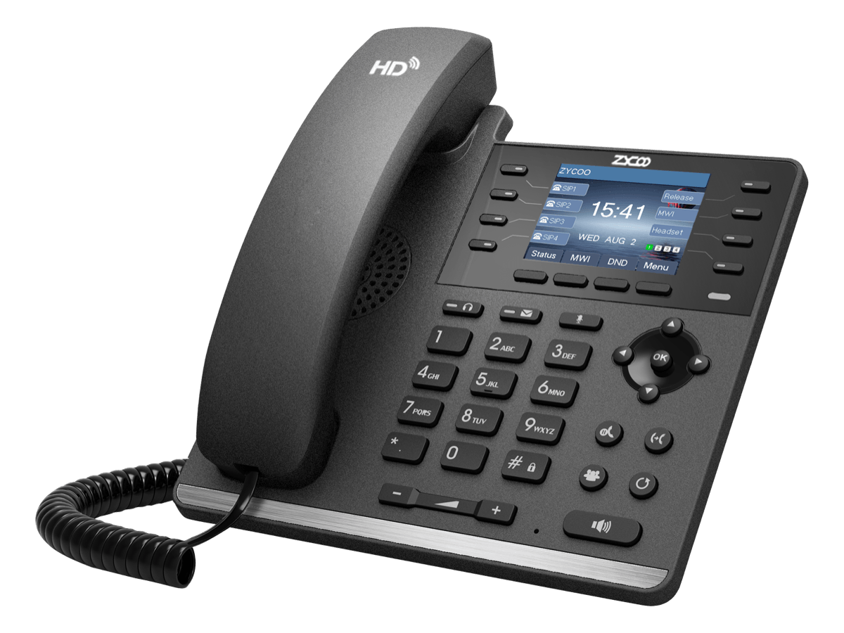 Zycoo Coofone H83 IP Phone 4 SIP lines 28 Paperless DSS Key Colored ...